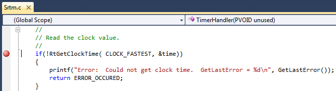 Debugging an RTSS Application with Visual Studio